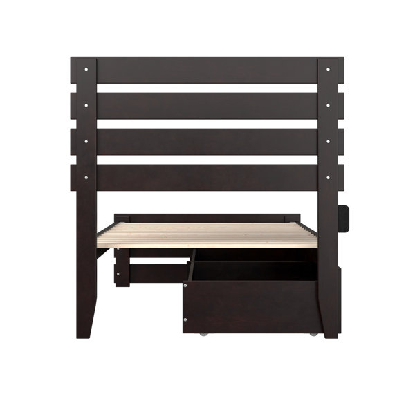 Lark Manor Aaliyah-Skye Solid Wood Slat Storage Bed | Wayfair